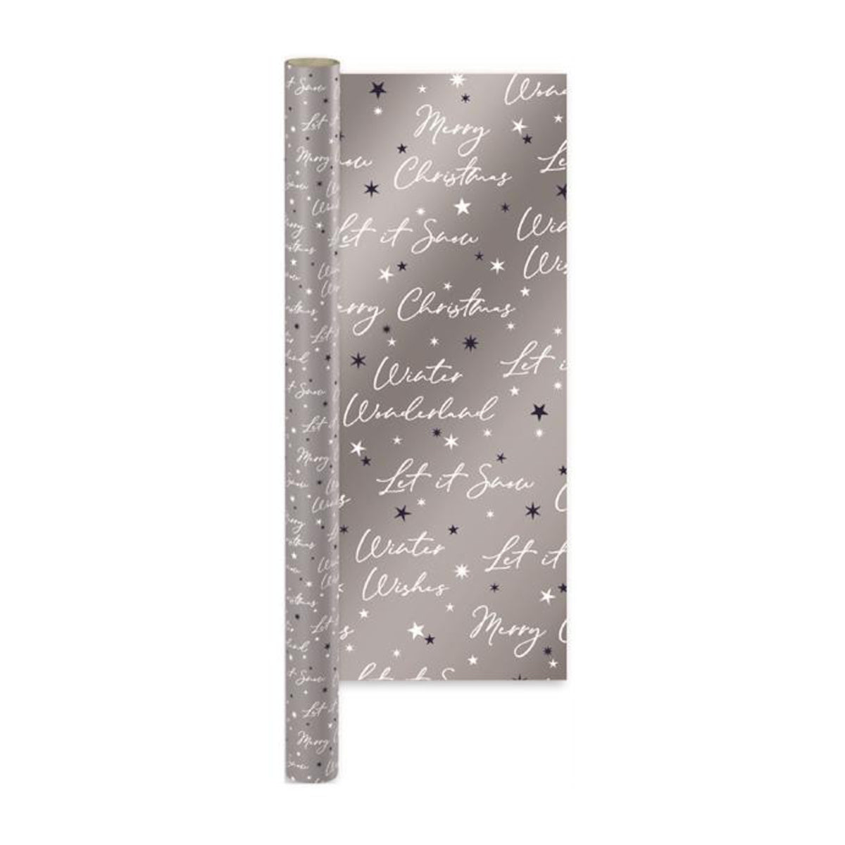 Midnight Blue 4m Christmas Wrapping Paper - Silver Greetings – Cancer ...