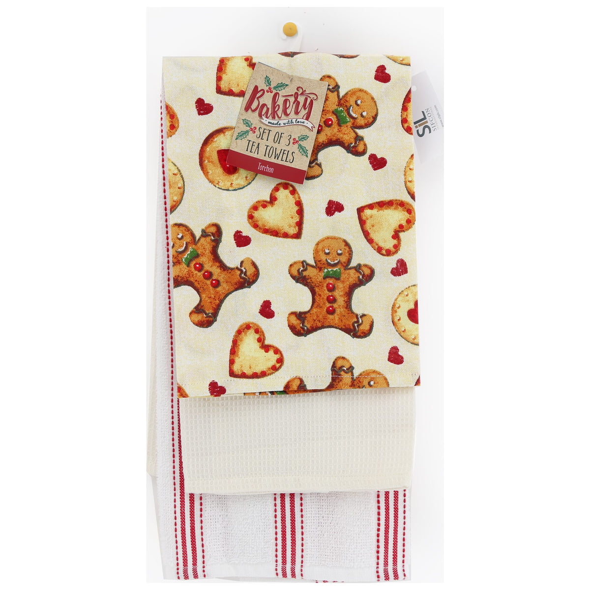 Gingerbread Bakery Trio of Tea Towels – Cancer Research UK