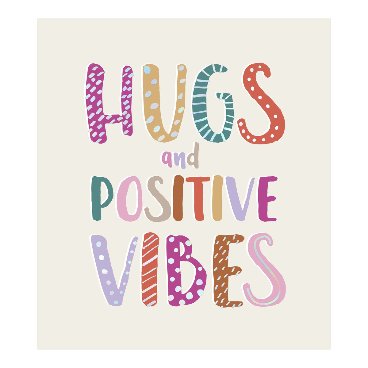 Positive Vibes Greetings Card – Cancer Research UK
