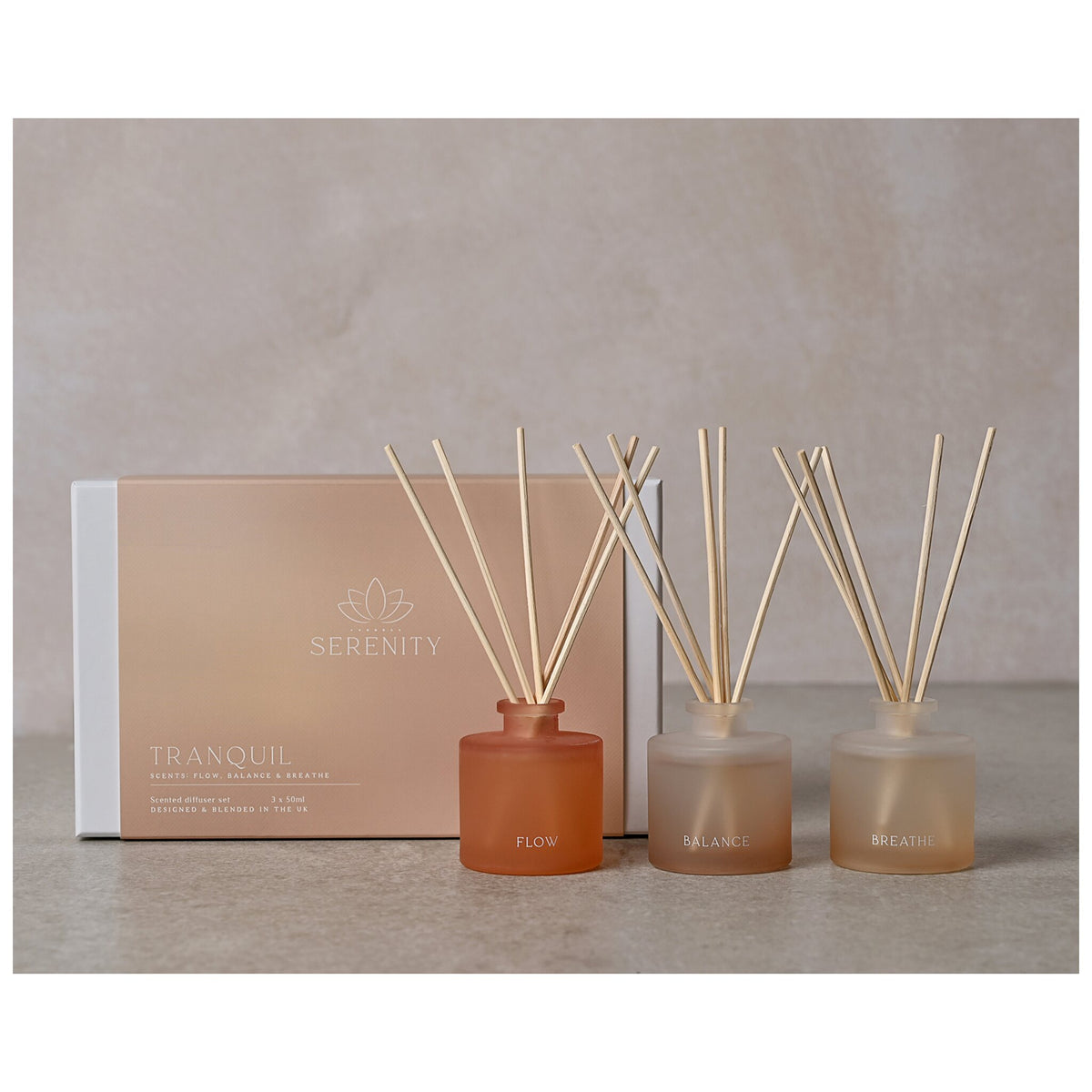 Serenity Tranquil Set of 3 Diffusers - Flow, Balance & Breathe – Cancer ...