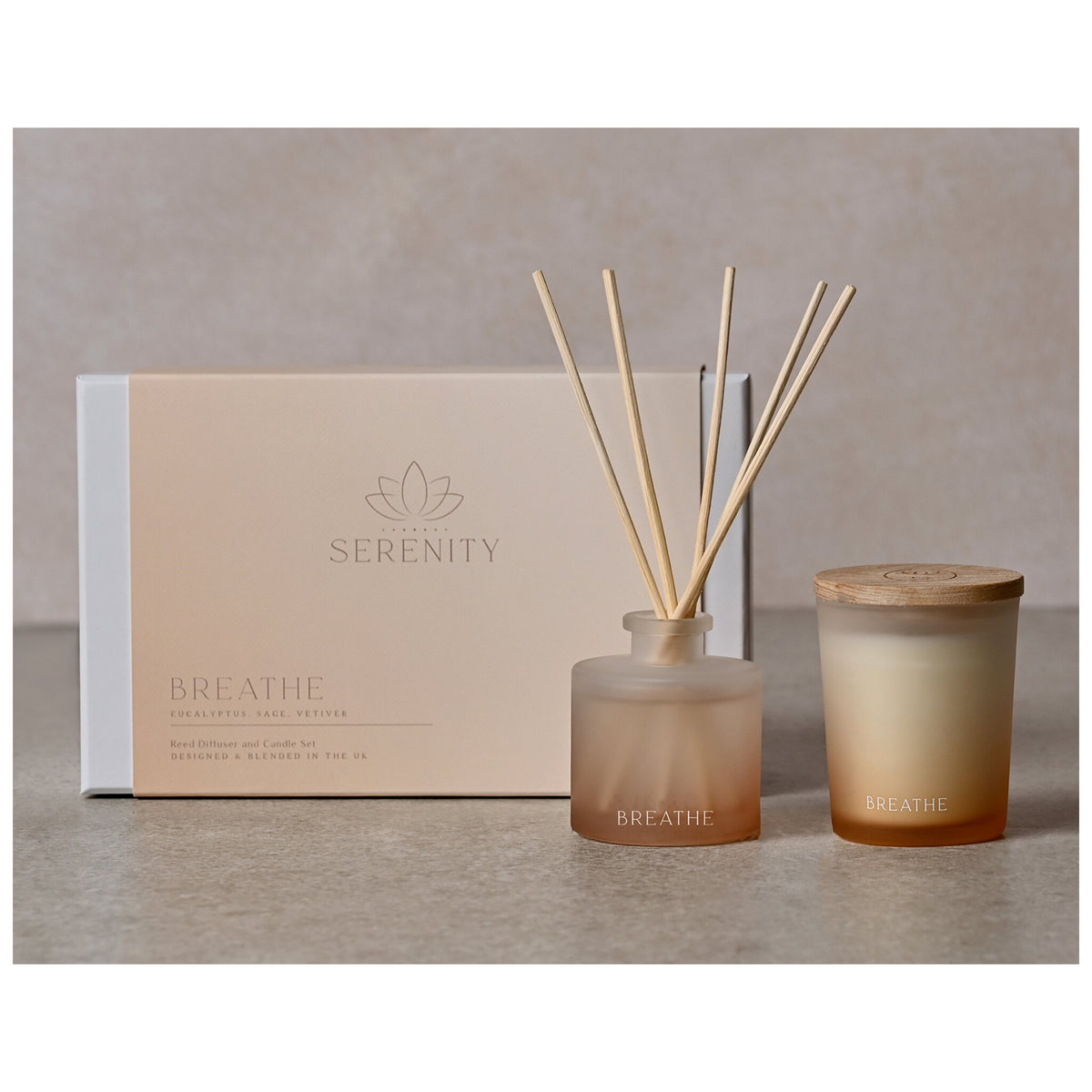 Serenity Breathe Diffuser & Candle Set – Cancer Research UK