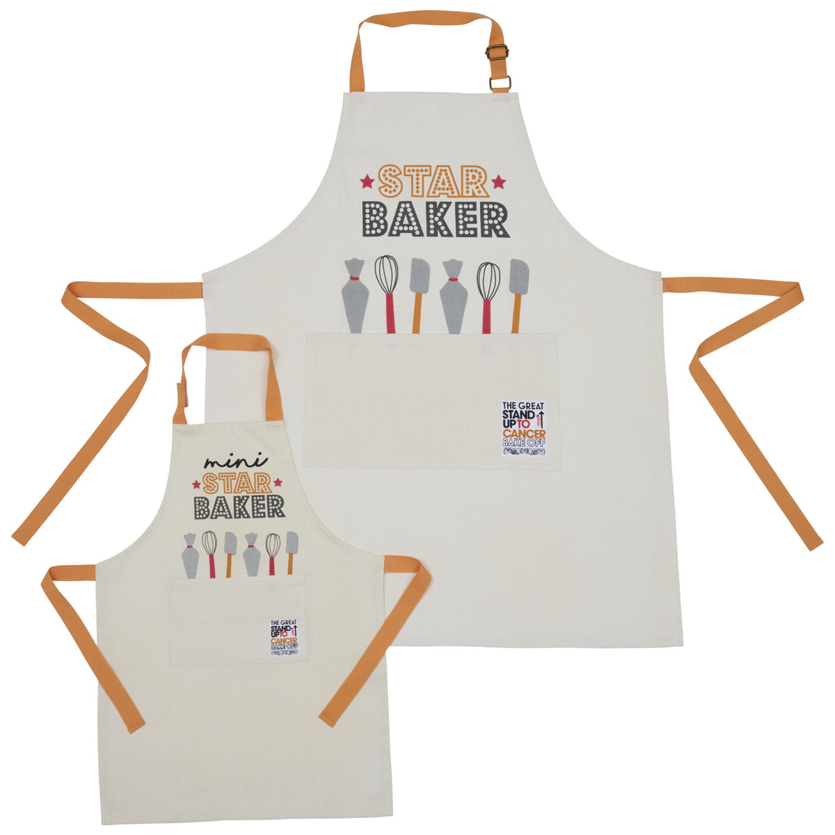 The Great Stand Up To Cancer Bake Off 2026 Adult & Kids Apron Bundle ...